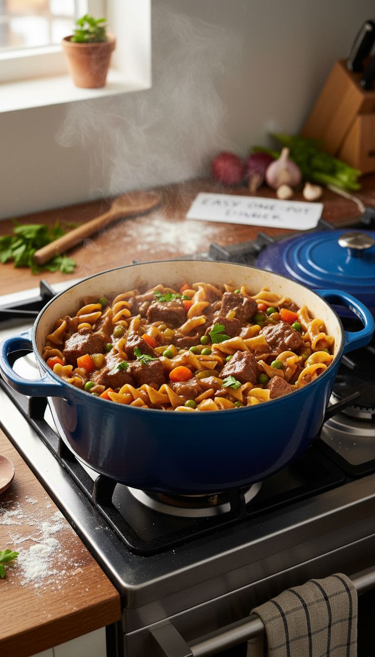 Comforting Stovetop Beef and Noodles Recipe – Easy One-Pot Dinner
