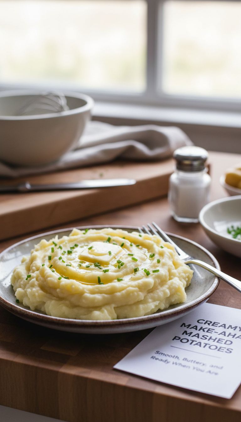 Creamy Make-Ahead Mashed Potatoes — Smooth, Buttery, and Ready When You Are