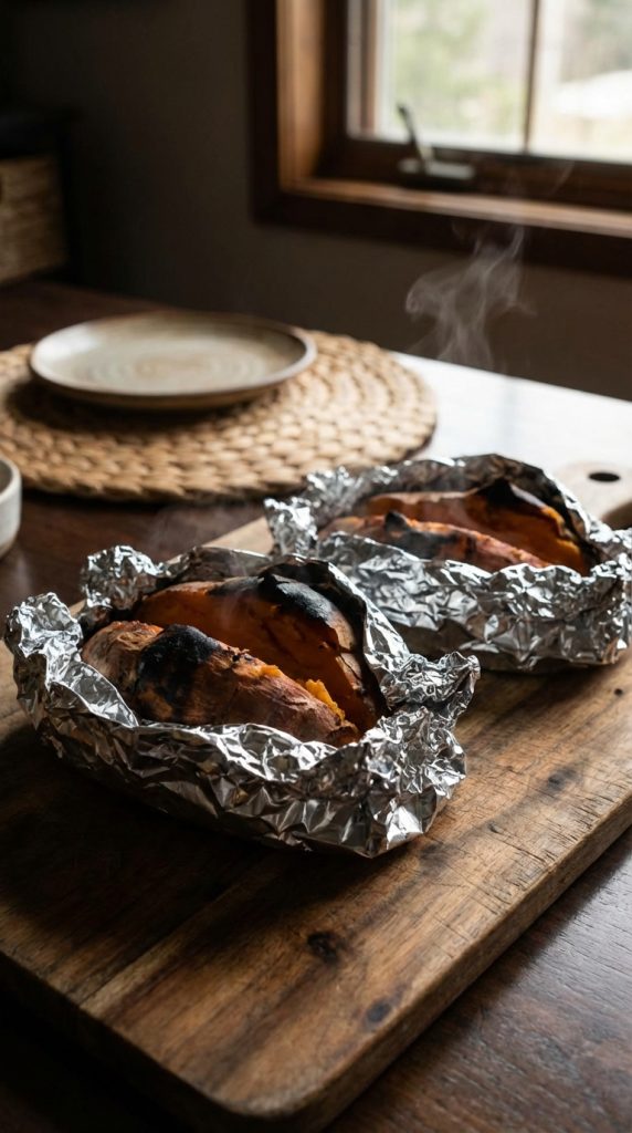 Grilled Sweet Potatoes In Foil — A Warm, Smoky Treat