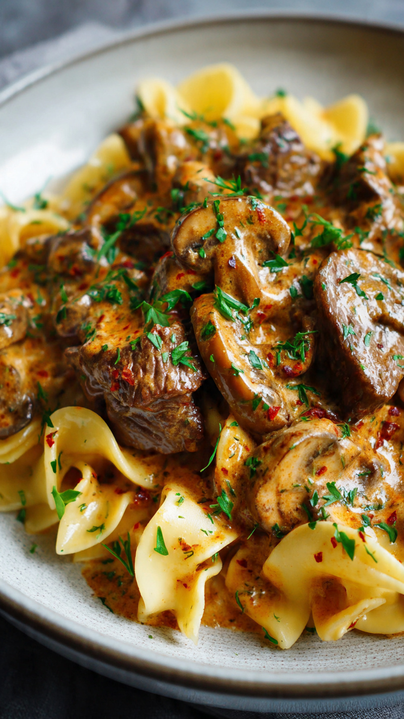 Creamy Beef Stroganoff Without Mushrooms – Easy Comfort Food Recipe